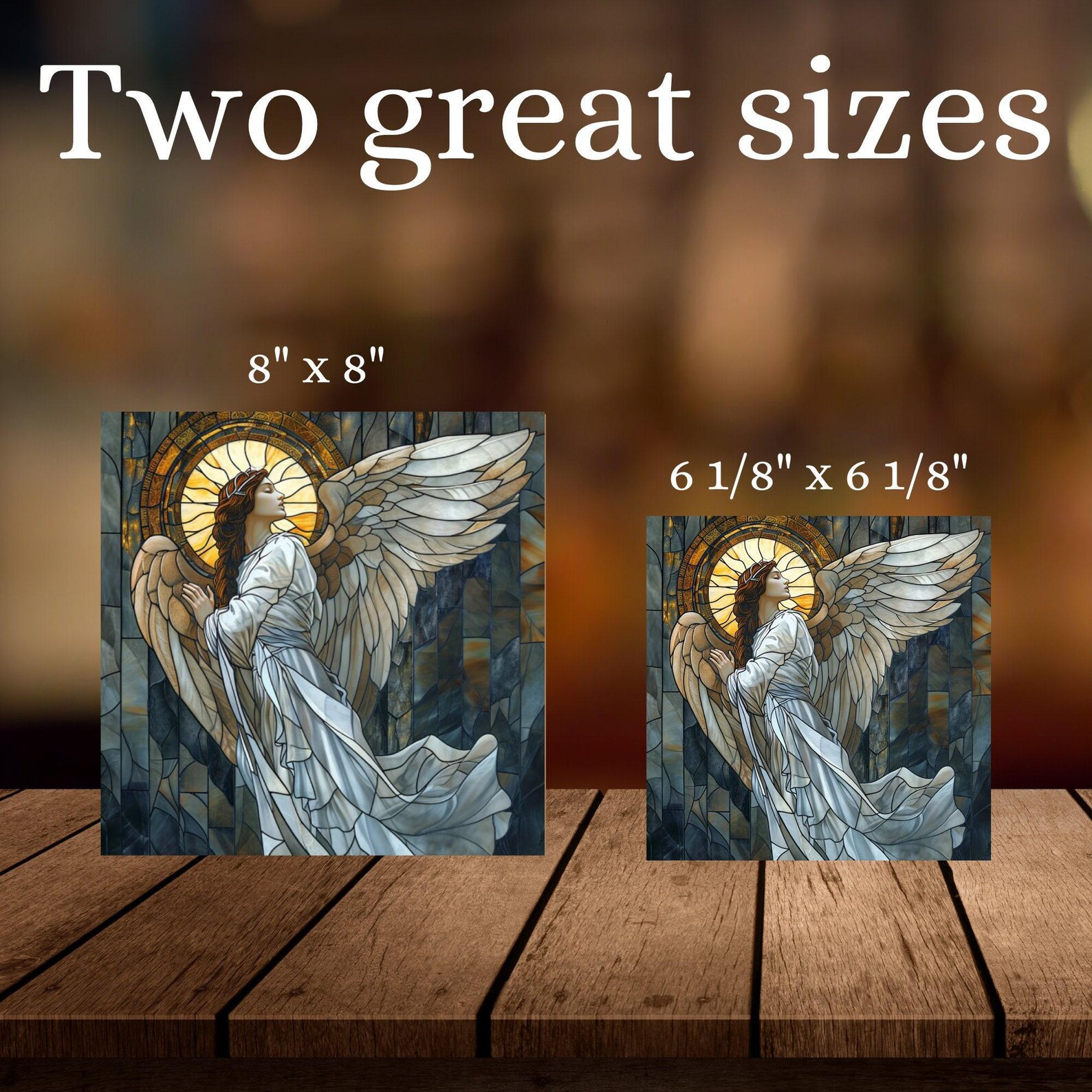 Angel Ceramic Wall Art Decorative Tile Unique Home Decor Stained Glass ...