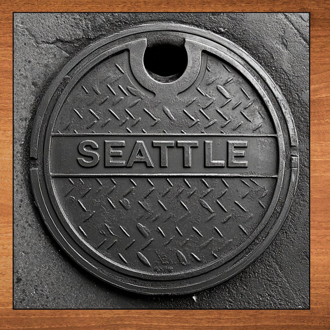 Seattle Manhole Cover Decorative Tile Ceramic Art Tile Wall Decor ...