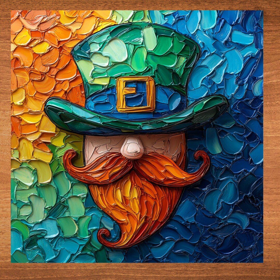 Leprechaun Stylized Ceramic Art Tile Artful Bookshelf Book Nook Wall ...