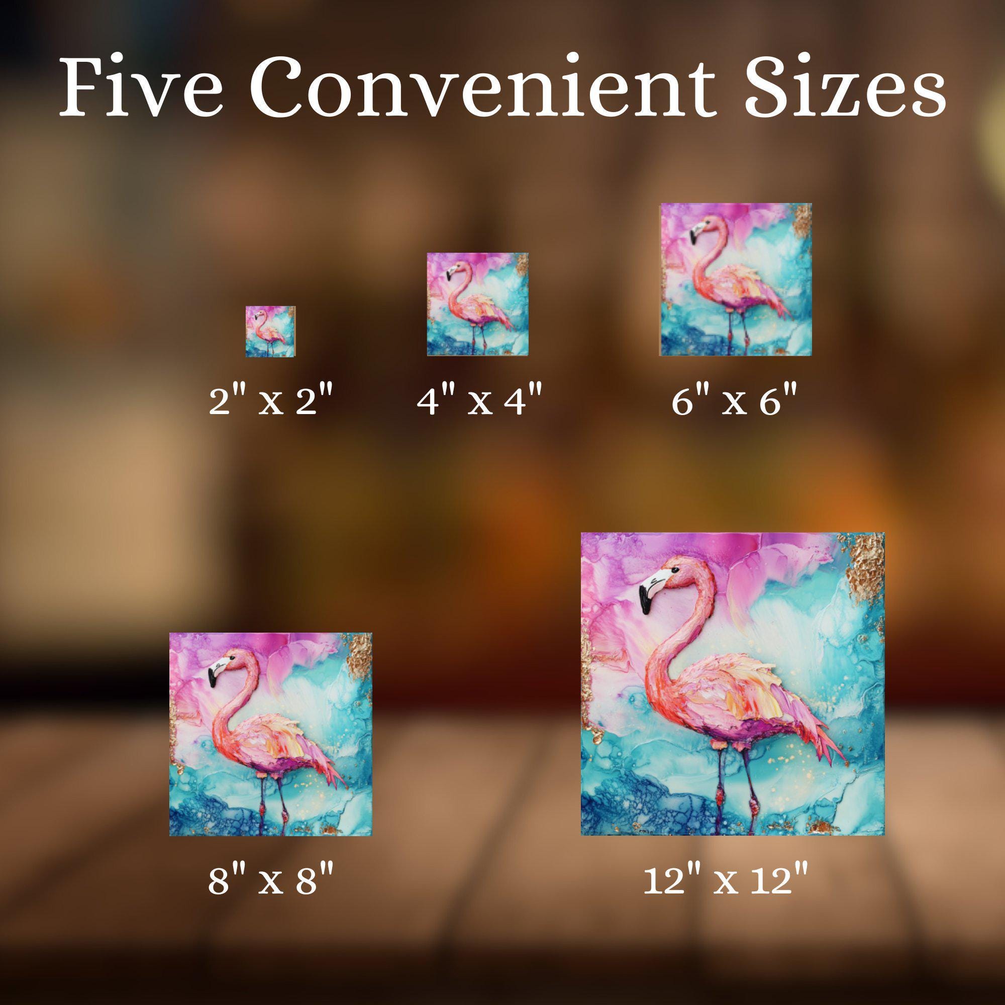 Pink Flamingo Decorative Tile Ceramic Art Tile Wall Decor Bookshelf ...