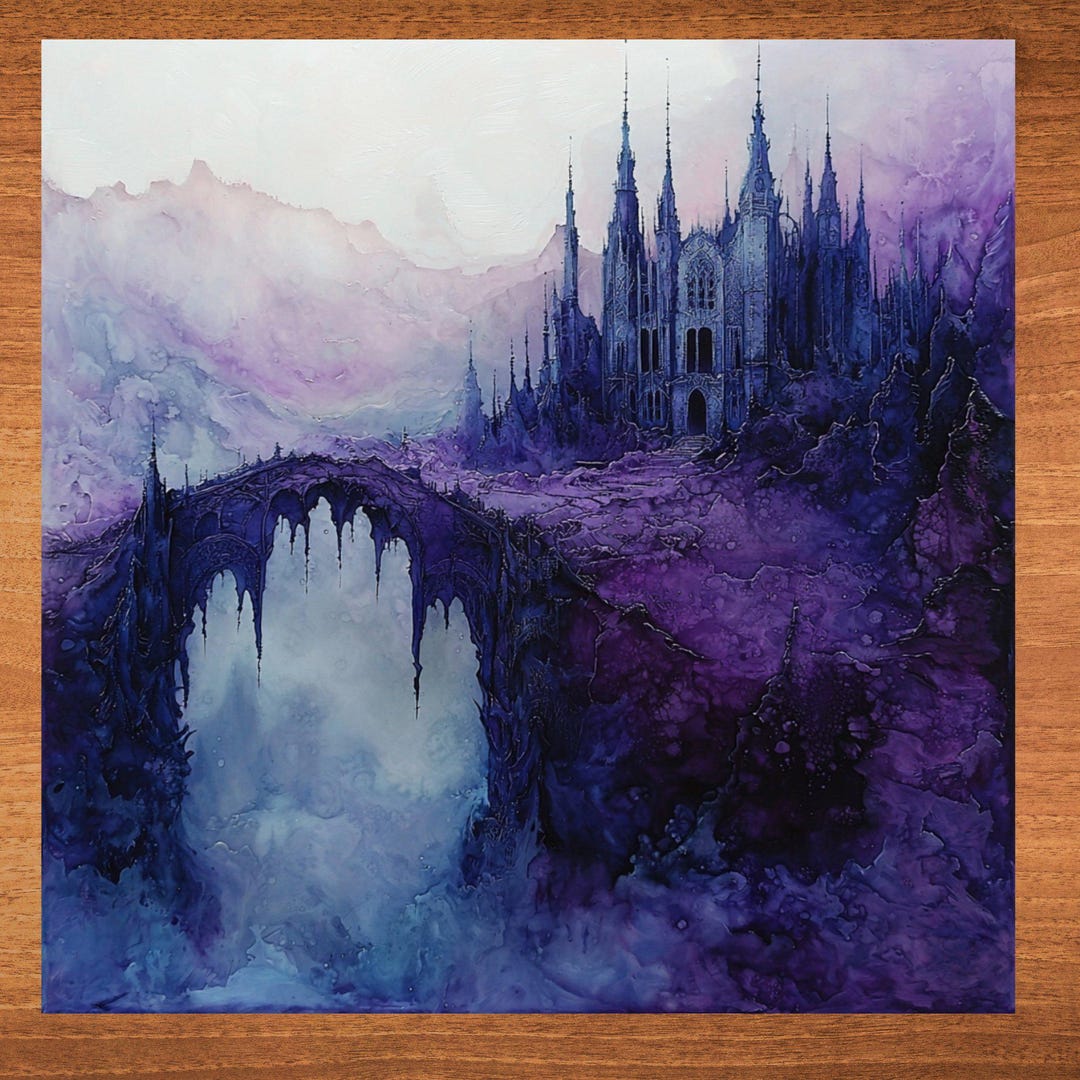 Udolpho Castle Castle Decor Ceramic Art Tile for Book Nook Bookshelf ...