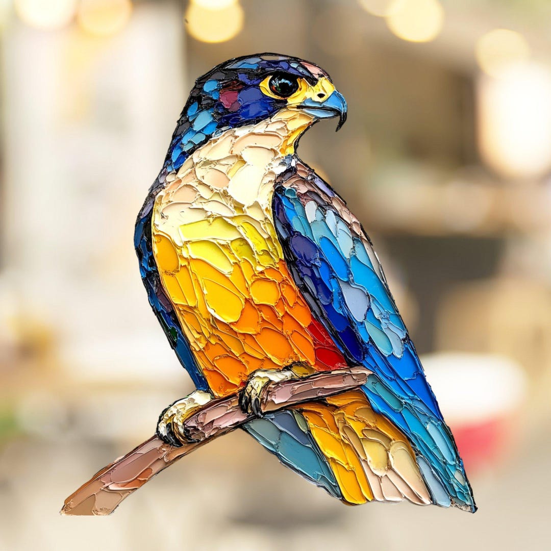 Peregrine Falcon Window Cling Sticker Decal Window Film Gift for Bird ...