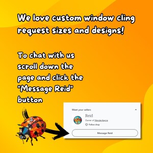 Harlequin Ladybug Adorable Stained Glass Window Cling Sticker Decal ...