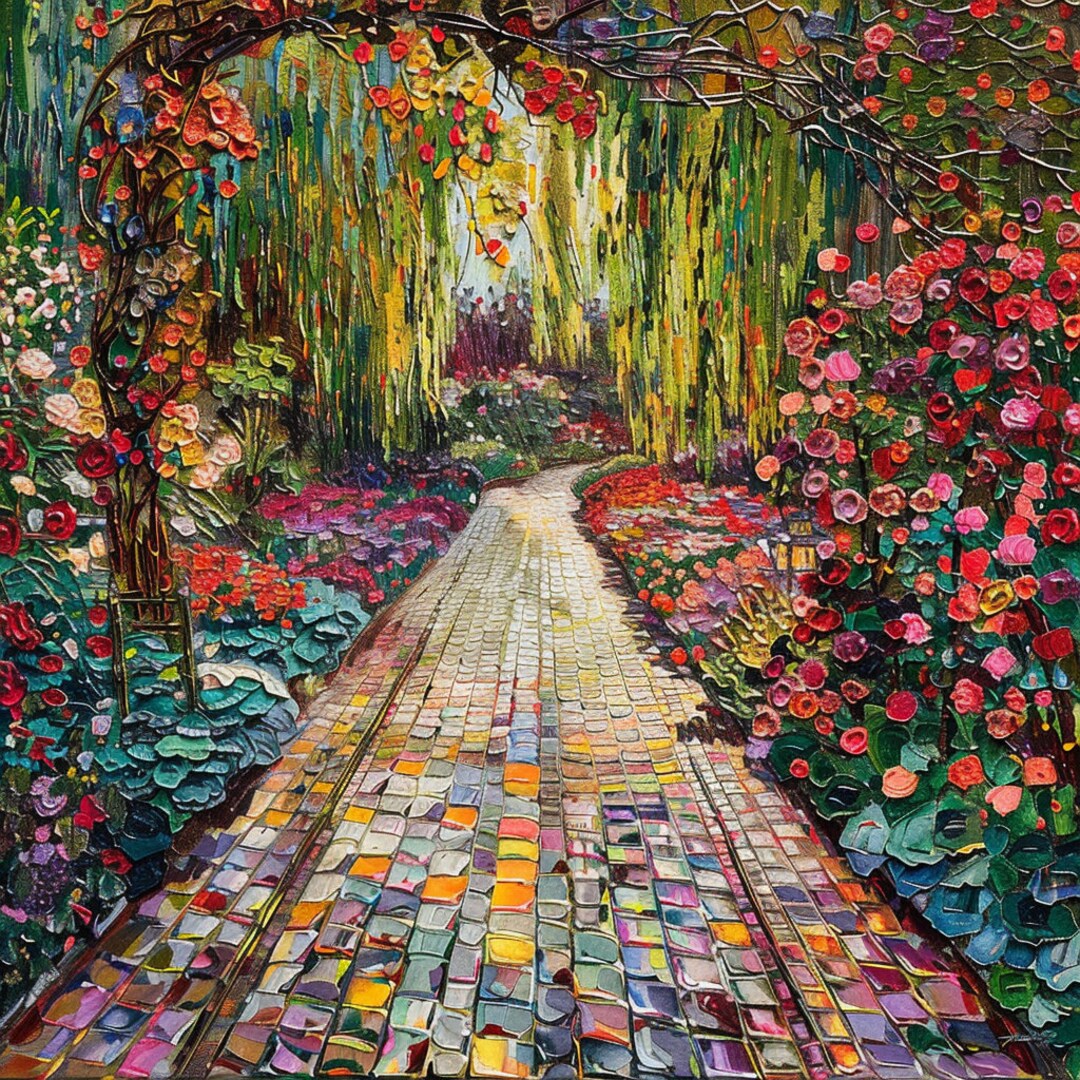 Monet Style Garden Ceramic Art Tile Decorative Glossy Tile for ...