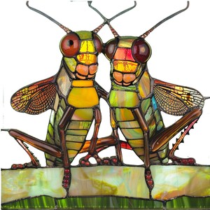 Crickets Adorable Stained Glass Window Cling Sticker Decal Vinyl Window ...