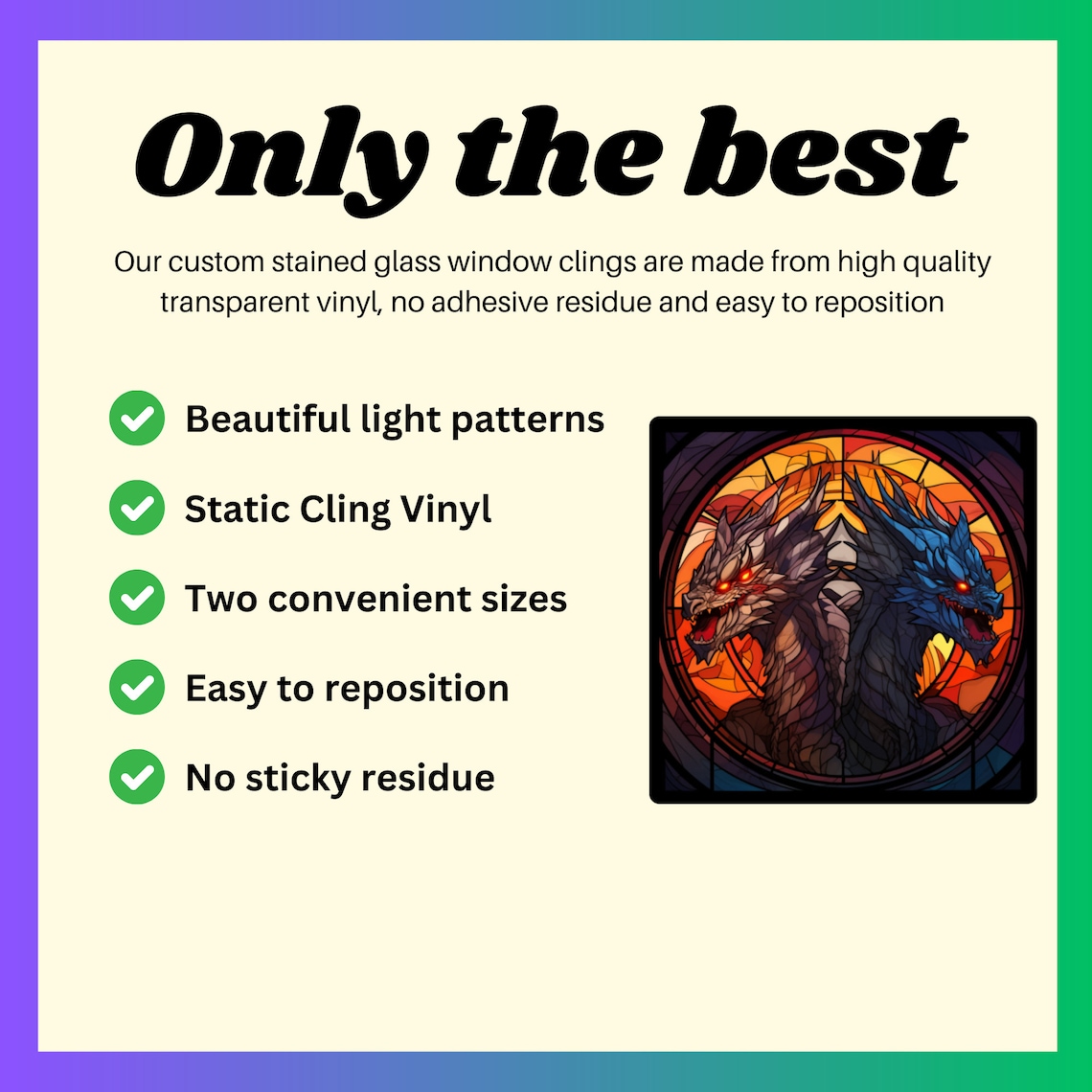 Celtic Cross Stained Glass Window Cling – Available in Standard ...