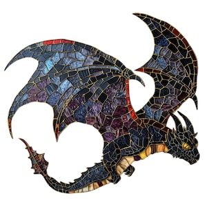 Dragon Stained Glass Window Cling Decal Sticker Window Film Dragoncore ...