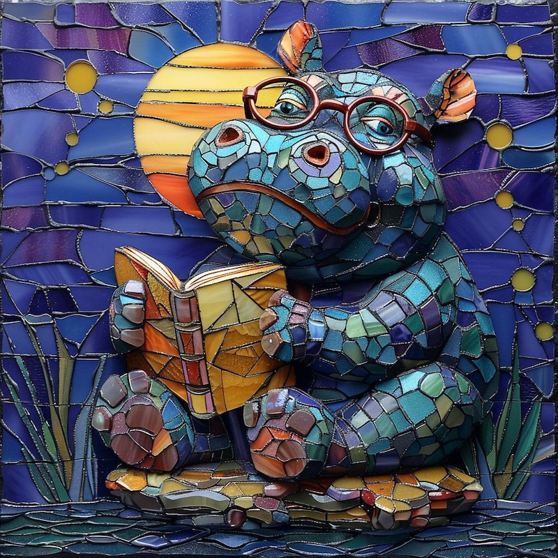 Stained Glass Book Glasses - Etsy