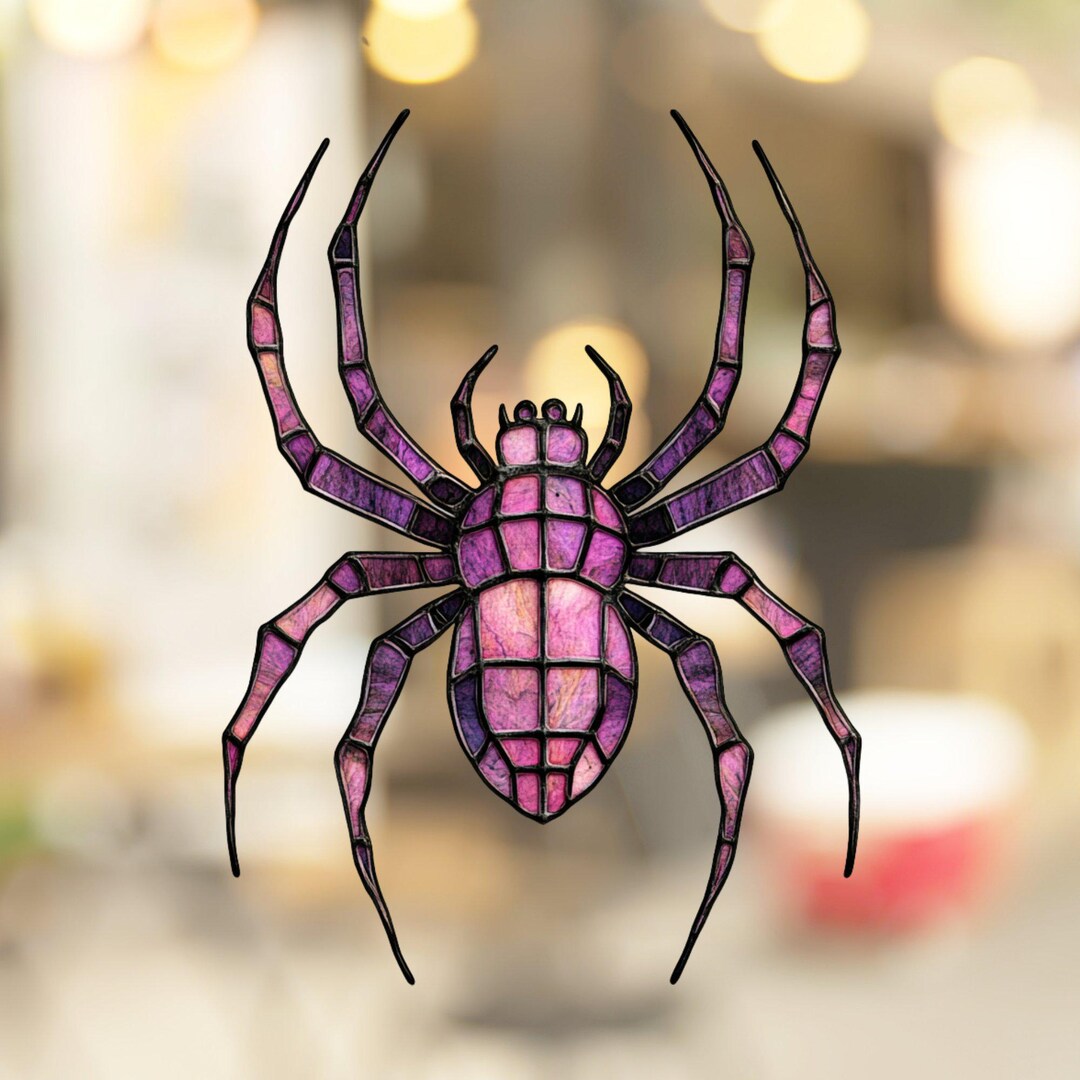 Pink Spider Window Cling Sticker Pink Halloween Decor Coquette ...
