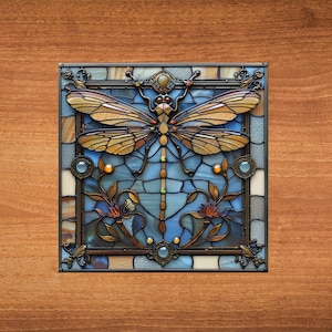 Dragon Fly Dragonfly Ceramic Art Tile Decorative Glossy Tile for ...