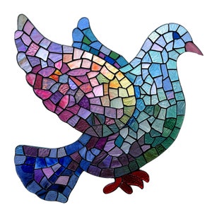 Dove Stained Glass Window Cling Decal Sticker Vinyl Window Film Artful ...