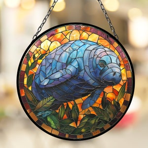 Manatee Suncatcher for Window Decor Gift for Mothers Day Birthday Gift ...