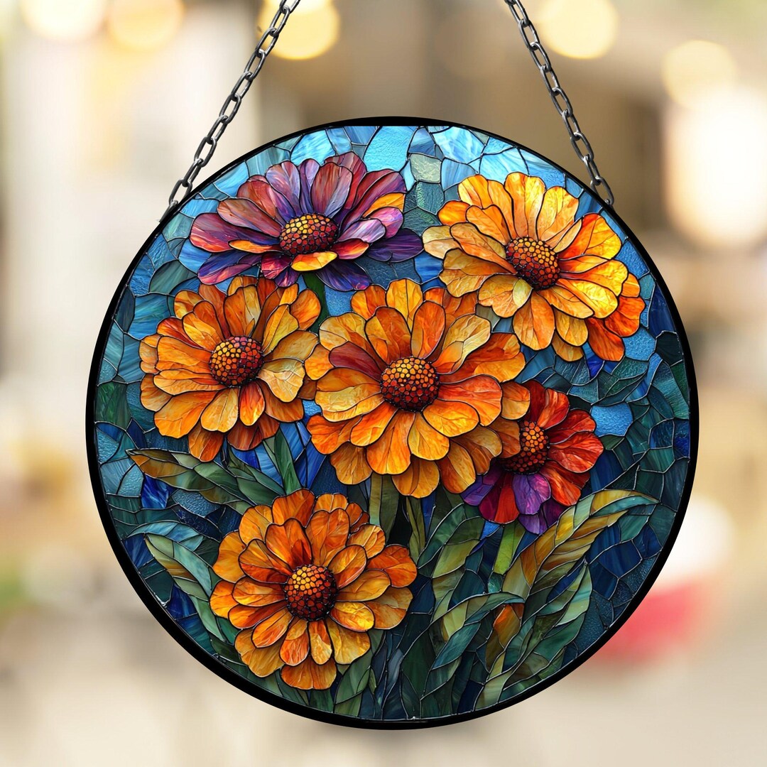 Marigold October Birthflower Suncatcher Birthmonth Birth Month Flower ...