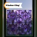 Amethyst Smoke Stained Glass Window Cling Gothic Decor Sticker Decal ...
