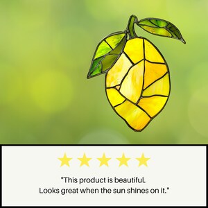 Lemons Stained Glass Window Cling Decal Sticker Window Film Reusable No ...