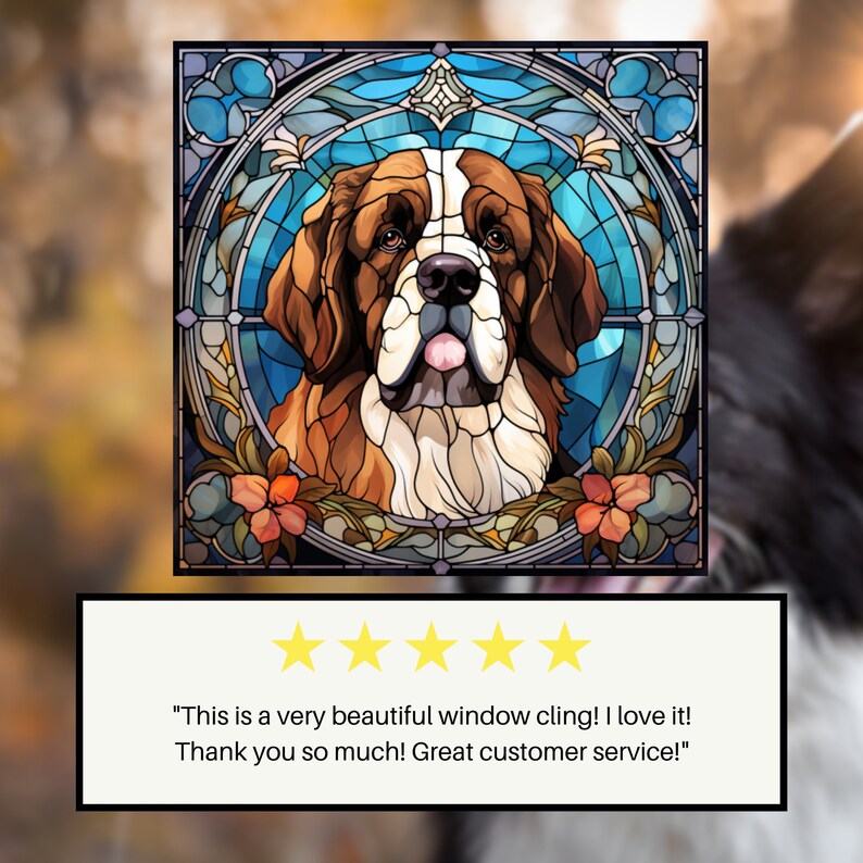 Cavalier King Charles Spaniel Stained Glass Window Cling Spaniel Lover ...