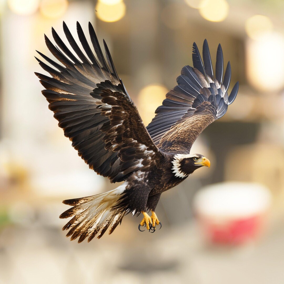 Golden Eagle Window Cling Sticker Decal Window Film Gift for Bird ...