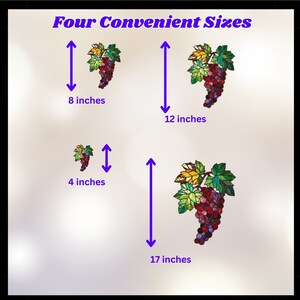 Grapes on the Vine Stained Glass Window Cling Beautiful Flower Window ...