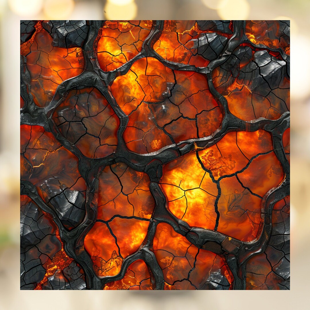 Lava Flow Stained Glass Window Cling Gothic Decor Sticker Decal Window ...