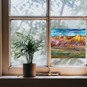 Badlands National Park Stained Glass Window Cling Decal Sticker Vinyl ...