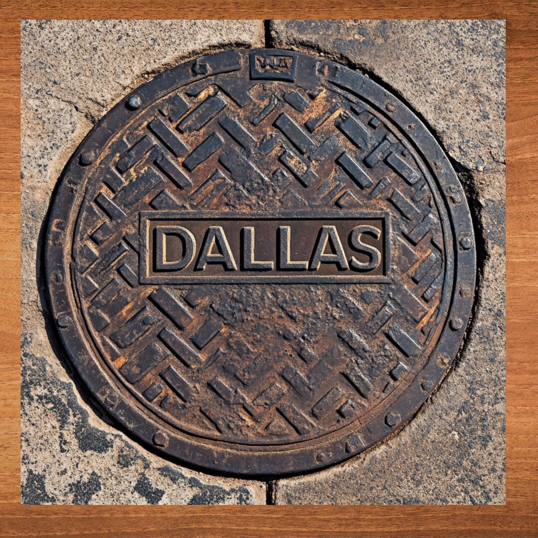 Dallas Manhole Cover Decorative Tile Ceramic Art Tile Wall Decor ...