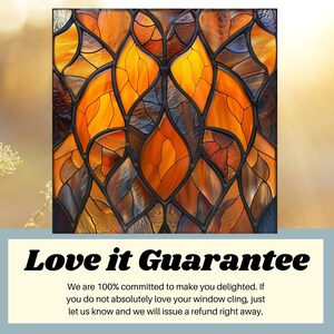 Copper Ember Stained Glass Window Cling Gothic Decor Sticker Decal ...