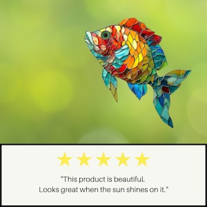 Parrotfish Stained Glass Window Cling Window Sticker Decal - No ...