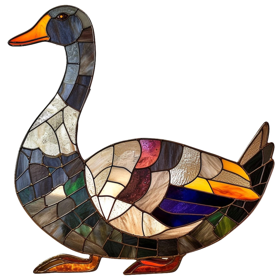 Goose Stained Glass Window Cling Window Sticker Decal Film With Vibrant ...
