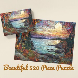 Yellowstone National Park Jigsaw Puzzle, Beautiful Stained Glass Look ...