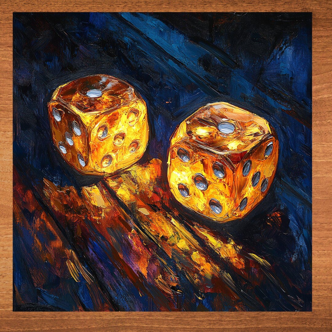Glowing Dice Bookshelf Decore Beautiful Ceramic Art Tile Dark Academia ...
