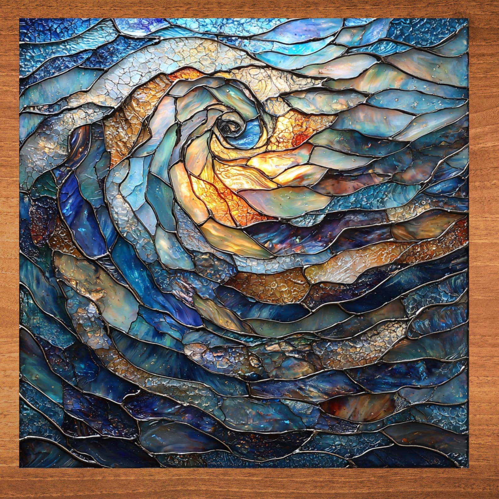 Abalone Stone Ceramic Art Tile Decor for Kitchen Bedroom Bookshelf Book ...