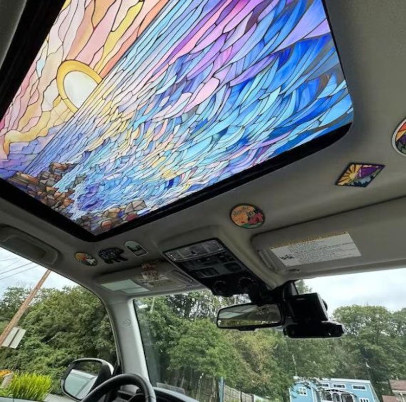Custom Car Sunroof Window Cling Decal Custom Size and Picture Vinyl ...