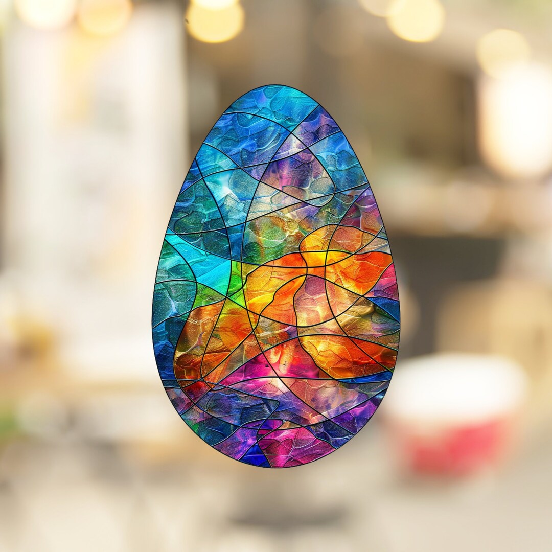 Easter Egg Easter Stained Glass Window Cling Resurrection Day ...