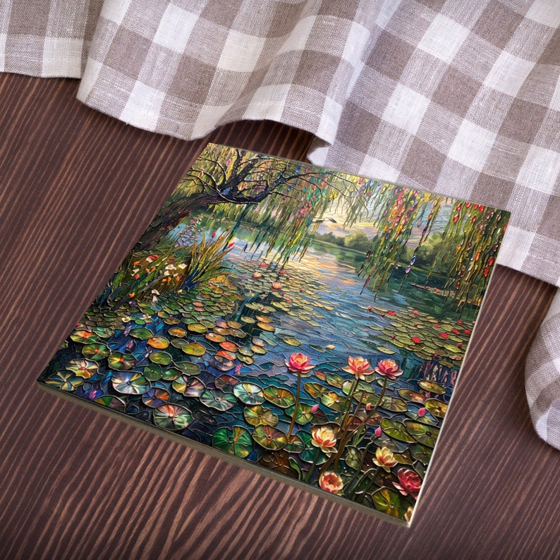 The Artists Garden Ceramic Art Tile Decorative Glossy Tile for ...