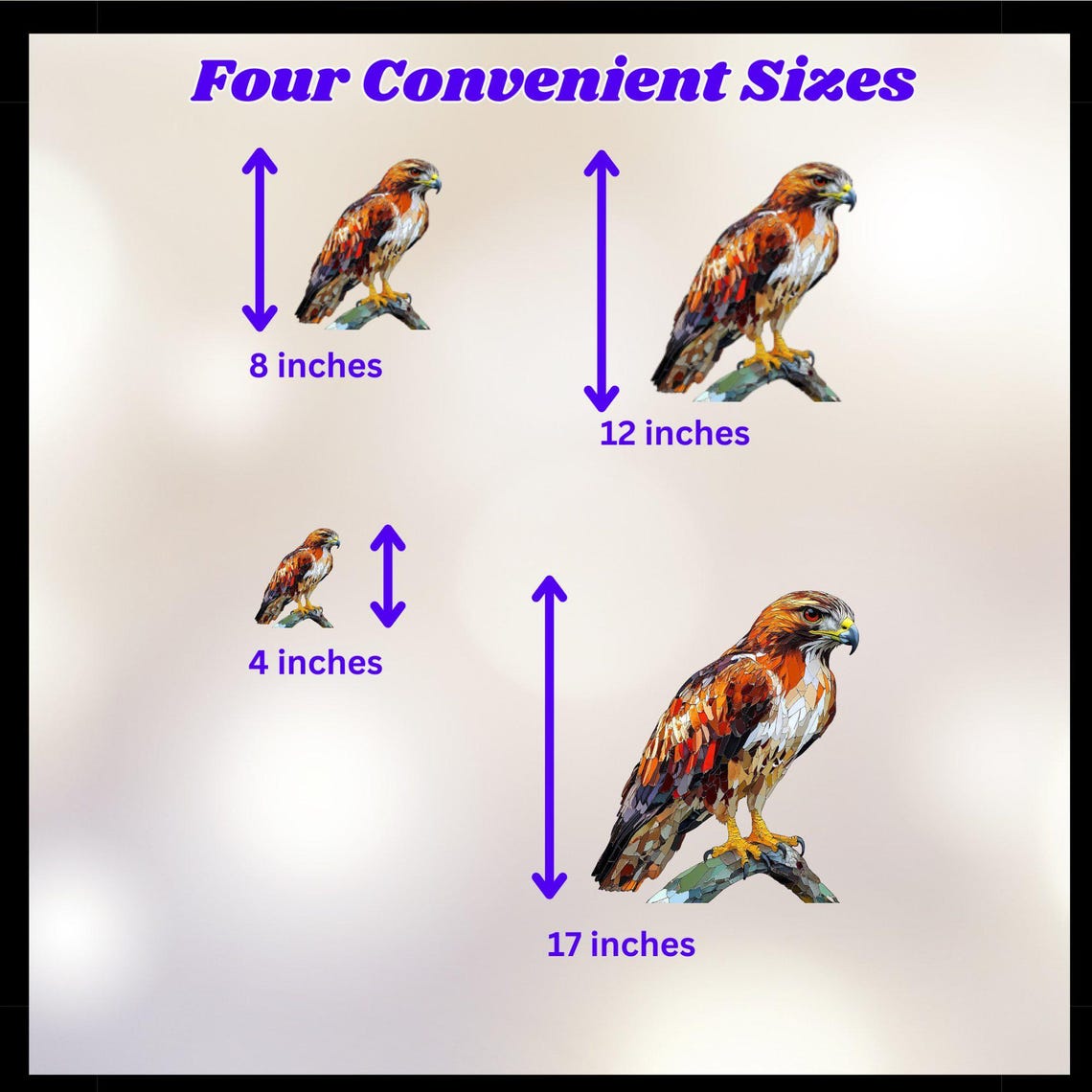 Red-tailed Hawk Window Cling Sticker Decal Window Film Gift for Bird ...