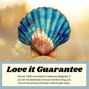 Seashell Assorted Window Cling Stained Glass Look Decal Sticker Window ...