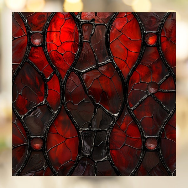 Red Gothic Window Cling - Etsy