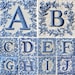 M Letter Monogram Ceramic Art Tile Grandmillennial Style Decor Home Art ...