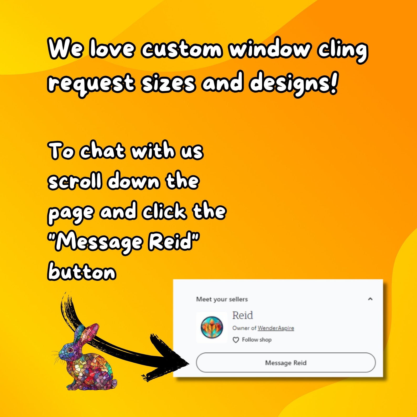 Easter Bunny Easter Stained Glass Window Cling Resurrection Day ...