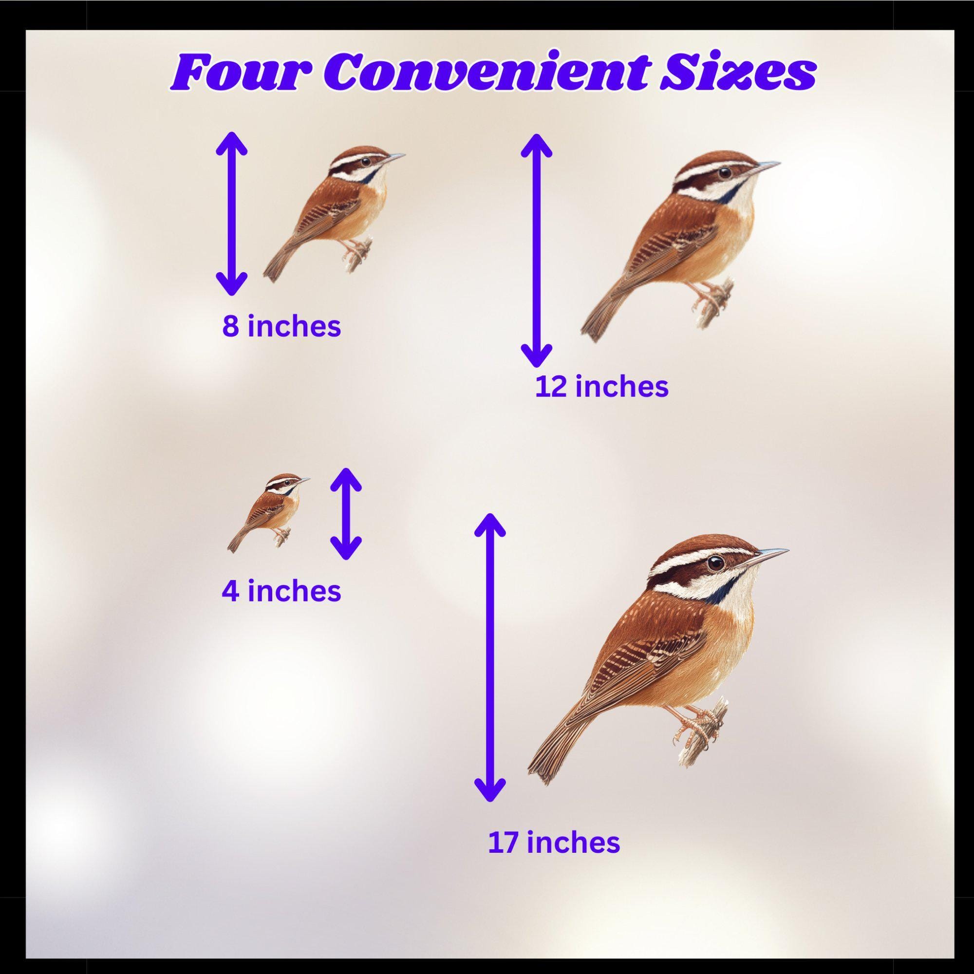 Carolina Wren Window Cling Sticker Decal Window Film Gift for Bird ...