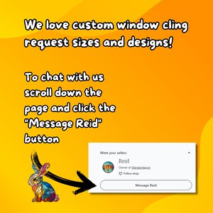 Bunny Stained Glass Window Cling Window Sticker Decal - No Adhesive ...