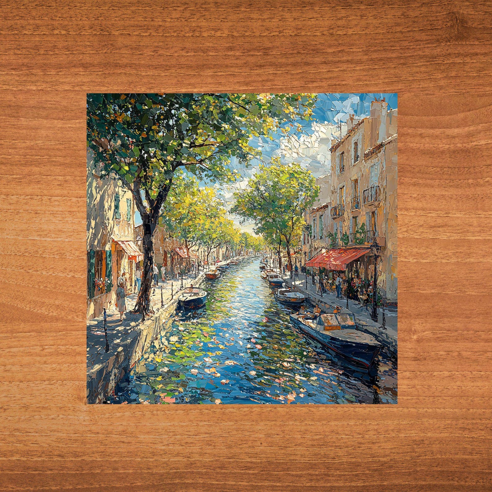 Canal Saint-martin in Paris Ceramic Art Tile Glossy Tile Decor for ...