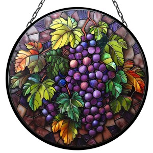 Grapes Suncatcher for Window Decor Gift for Mothers Day Birthday Gift ...
