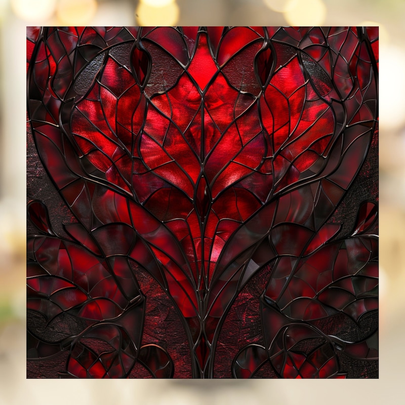 Red Stain Glass - Etsy
