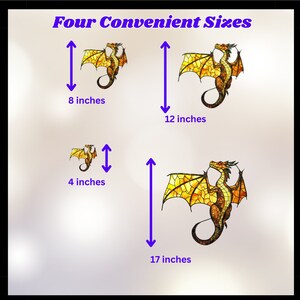 Dragon Stained Glass Window Cling Decal Sticker Window Film Dragoncore ...