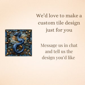 Blue Dragon Art Nouveau Ceramic Art Tile Decorative Glossy Tile for ...