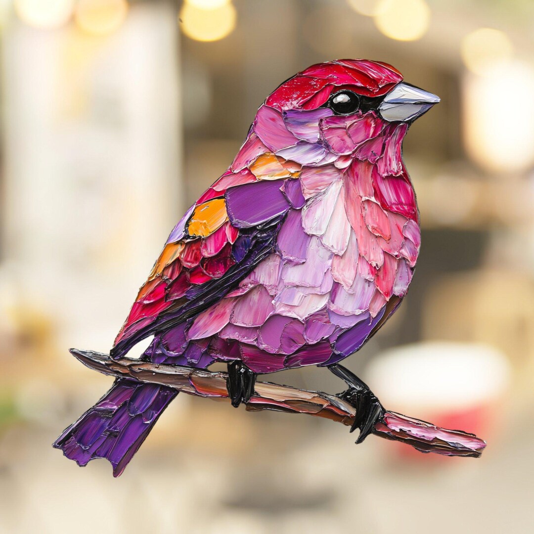 Purple Finch Window Cling Sticker Decal Window Film Gift for Bird ...