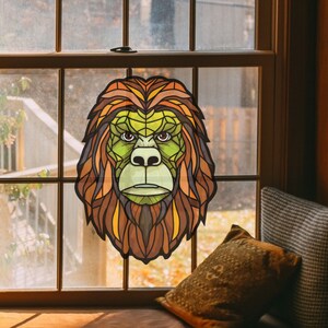 Werewolf Stained Glass Window Cling Werewolf Window Film Werewolf ...