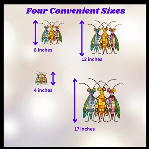 Crickets Stained Glass Window Cling Sticker Decal Vinyl Window Film Bug ...