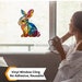 Bunny Stained Glass Window Cling Window Sticker Decal No Adhesive ...